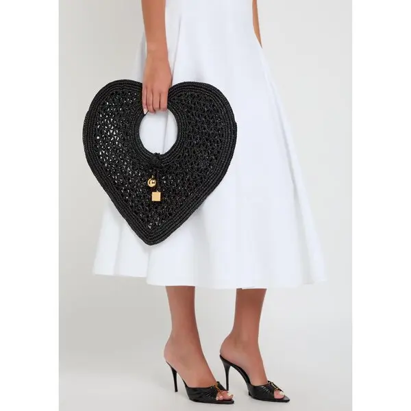 Jacquemus Heart-shaped Hollow Knitted Handbag