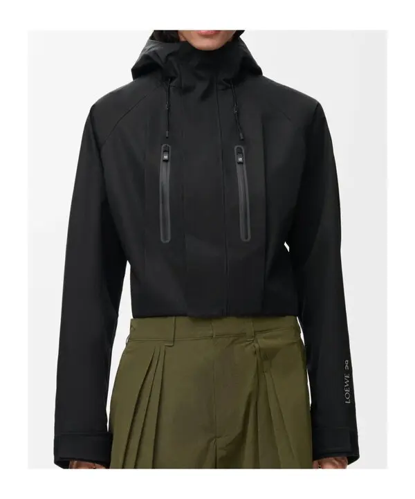 Loewe Cropped Parka In Technical Cotton Shell
