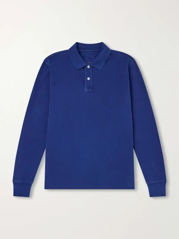 DRAKE'S Dyed Cotton-piqué Polo Shirt