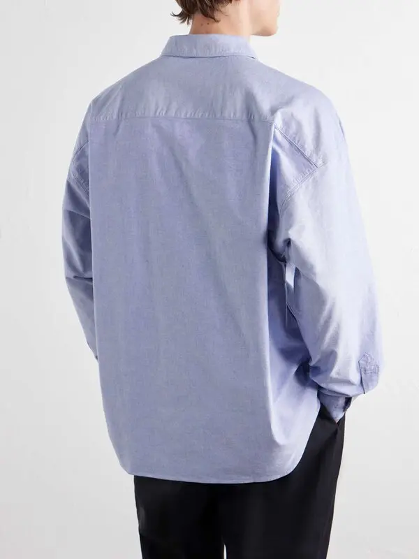 NEIGHBORHOOD Logo-embroidered Cotton Oxford Shirt