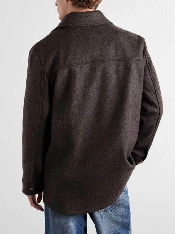 A.p.c. Marcel Wool-blend Felt Overshirt