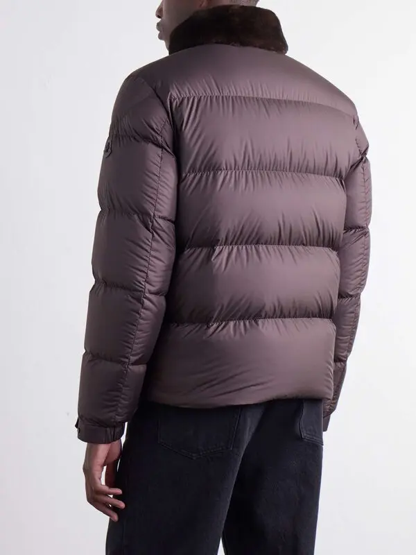 Moncler Drisfall Plush-trimmed Quilted Shell Down Jacket
