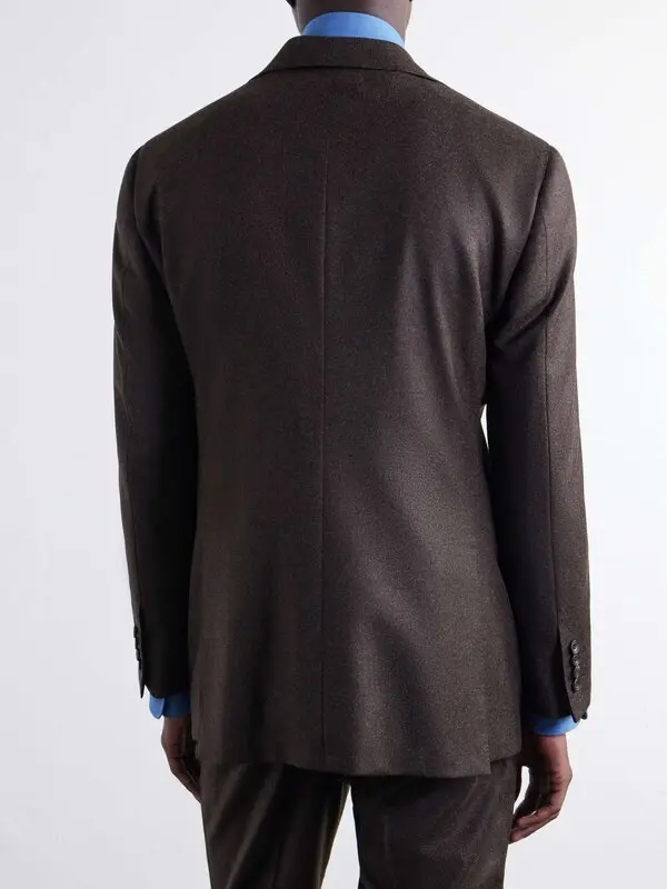 Thom Sweeney Wool-blend Flannel Suit Jacket