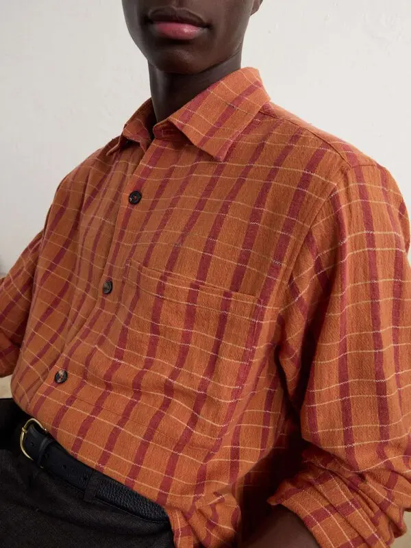 KARTIK RESEARCH Pataudi Checked Handwoven Cotton Shirt