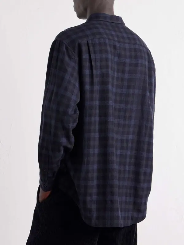 A.PRESSE Checked Wool-flannel Shirt