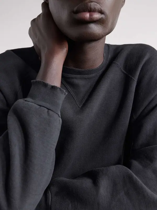 A.PRESSE Vintage Cotton-fleece Sweatshirt