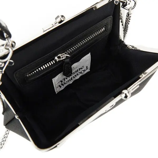 VIVIENNE WESTWOOD Granny Frame' Faux Saffiano Leather Bag