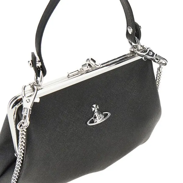 VIVIENNE WESTWOOD Granny Frame' Faux Saffiano Leather Bag
