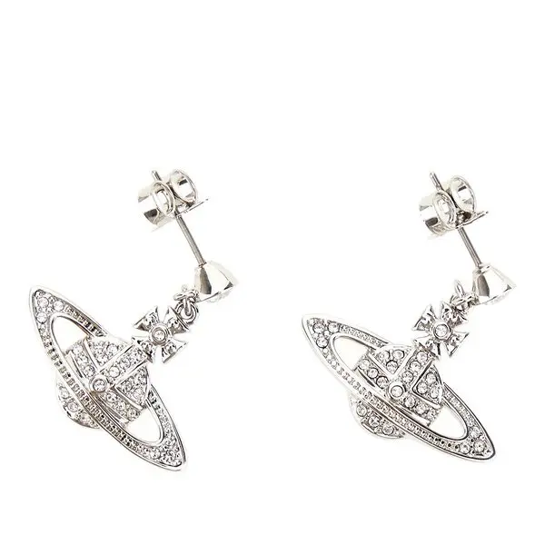 VIVIENNE WESTWOOD Mini Bas Relief Drop Earrings - Silver