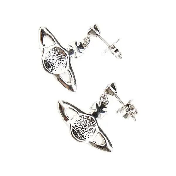 VIVIENNE WESTWOOD Mini Bas Relief Drop Earrings - Silver
