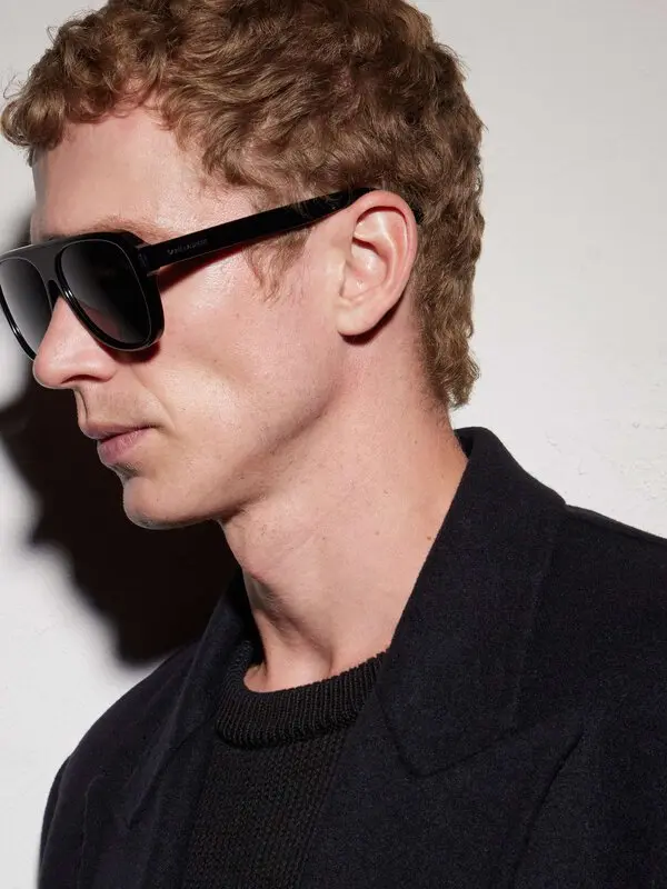 Saint Laurent Sl 970 Aviator-style Acetate Sunglasses