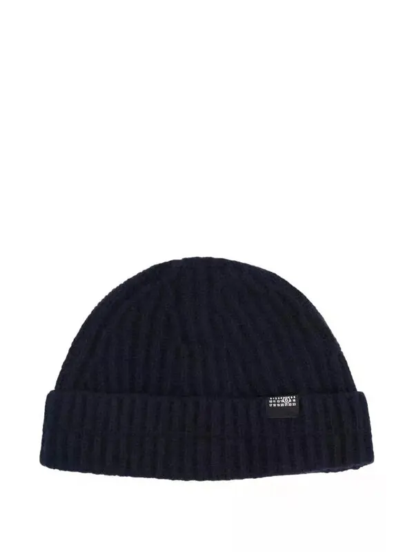 MAISON MARGIELA Ribbed-knit Beanie Hat - Blue