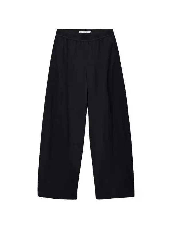 Alexander Wang Mid-rise Track Pants W/ Logo Elastic - Black