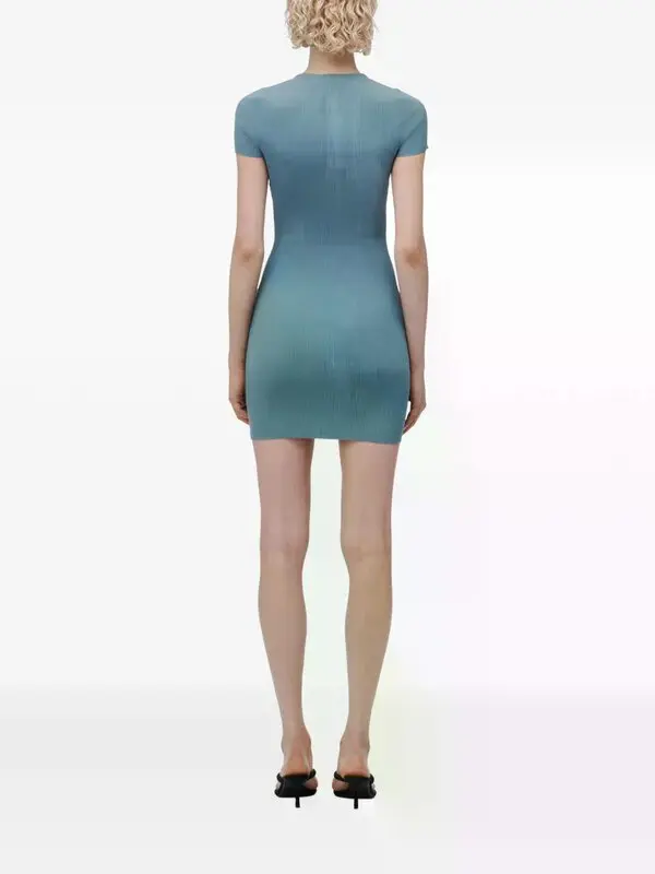 Alexander Wang Ss Crew-neck Mini Dress W/ Jacquard Logo