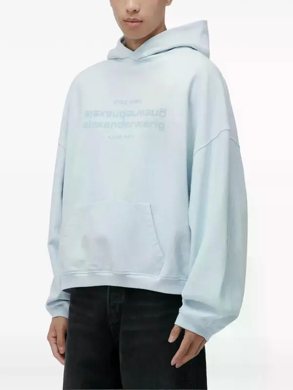 Alexander Wang Oversized Hoodie W/ Mirror Logo