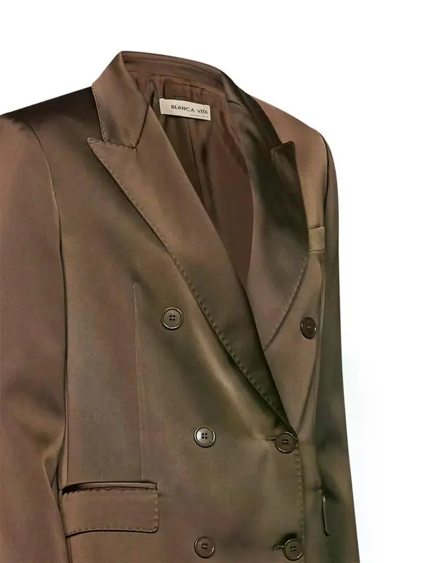 BLANCA VITA Double-breasted Peak-lapel Trouser Suit