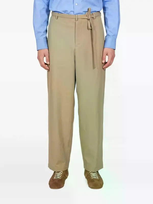 SOSHIOTSUKI Judo Belted Straight-leg Trousers