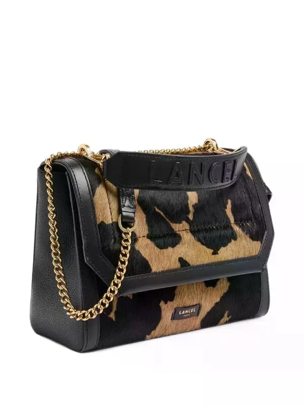 LANCEL Ninon Animal-print Shoulder Bag - Black