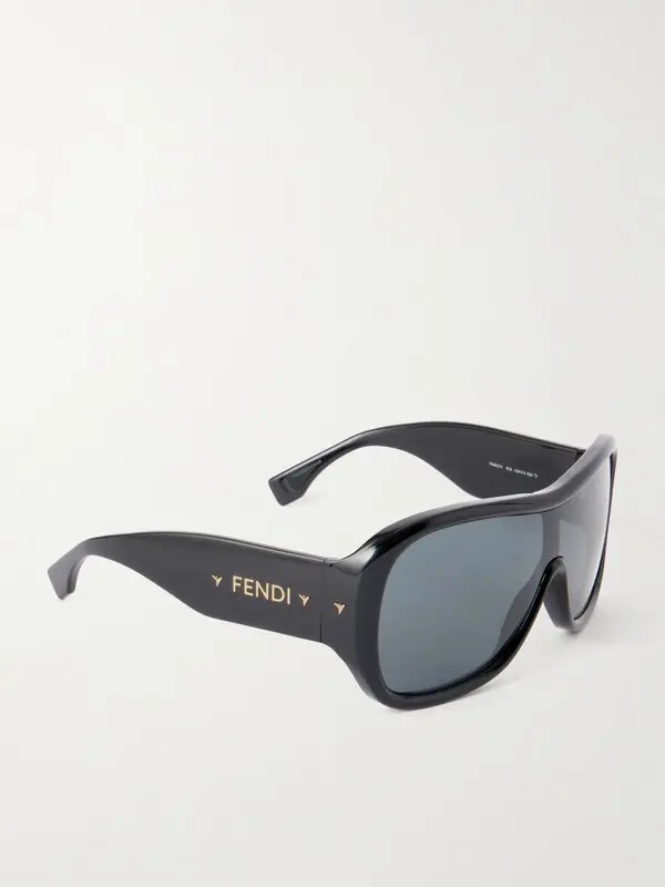 Fendi Screen Shield Aviator-style Acetate Sunglasses