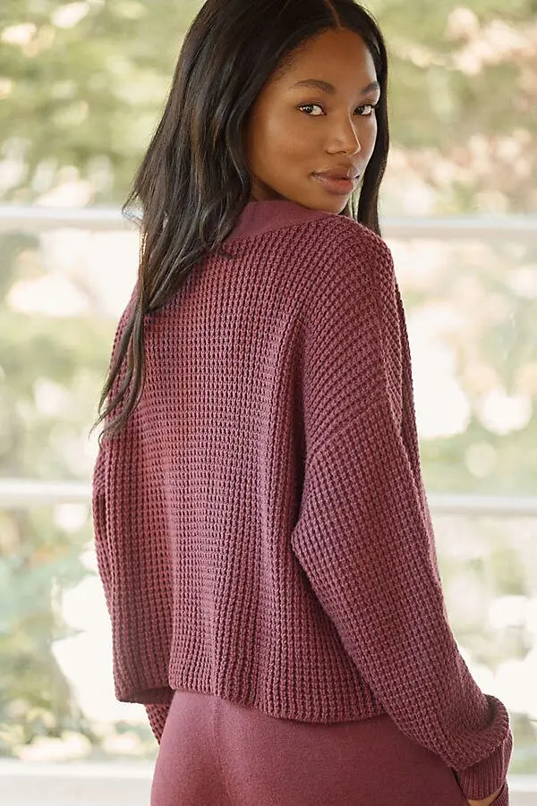 Eberjey Recycled Sweater Cropped Cardigan