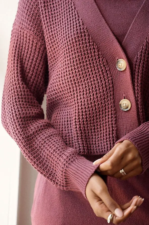 Eberjey Recycled Sweater Cropped Cardigan