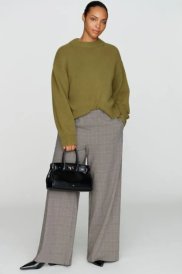 Good American Plus The Pull On Trousers Pants - Mini Plaid