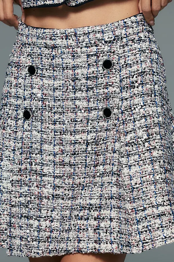 Maeve Sequ Tweed Mi Skirt