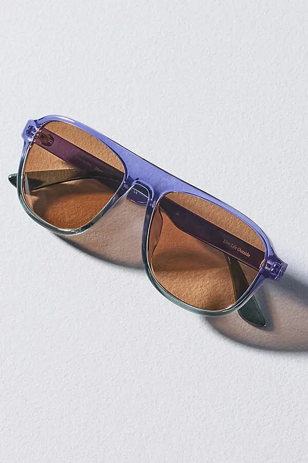 SUNSKI Shorele Aviator Sunglasses - Brown