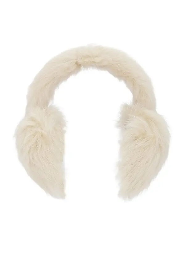 Burberry Shearling Earmuffs In Beige