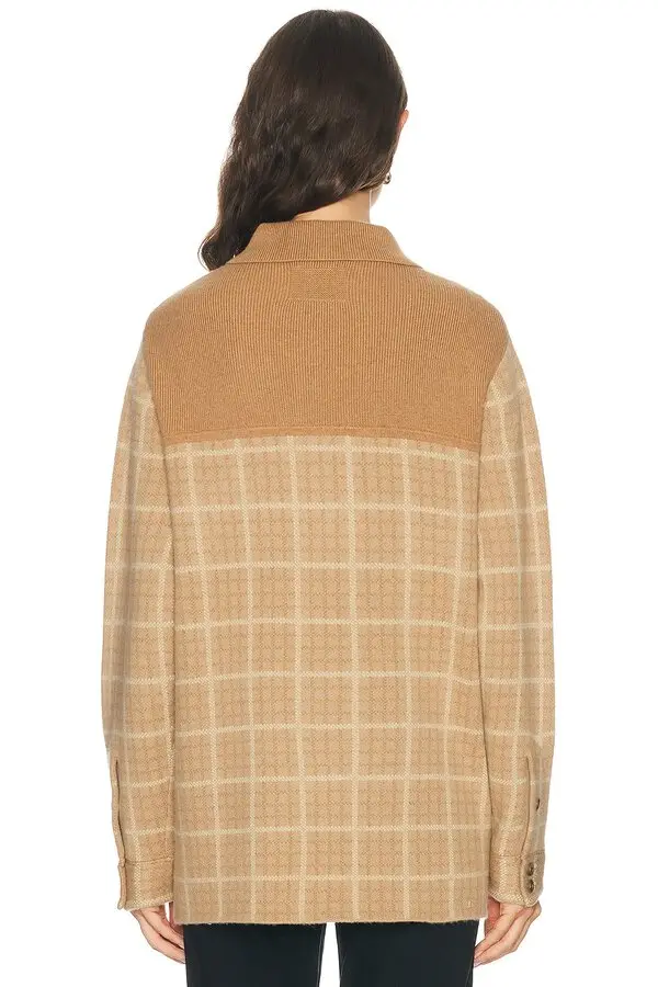 Guest In Residence Tartan Industry Jacket In Tan