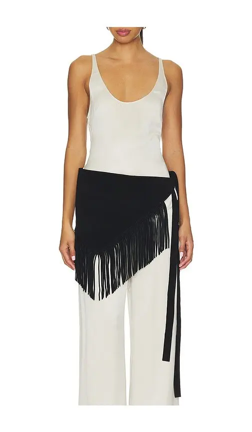 EAVES Milo Fringe Suede Belt