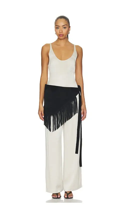 EAVES Milo Fringe Suede Belt
