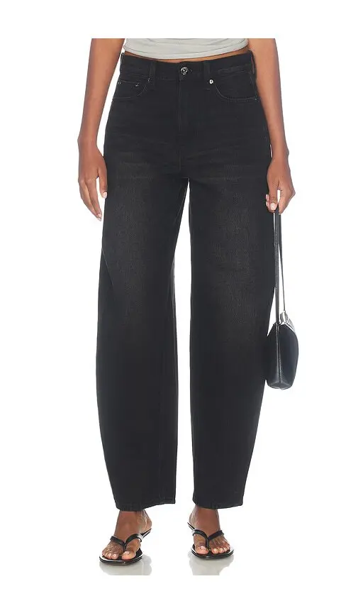 PISTOLA Sacha High Rise Relaxed Barrel Jeans In Black - Spark