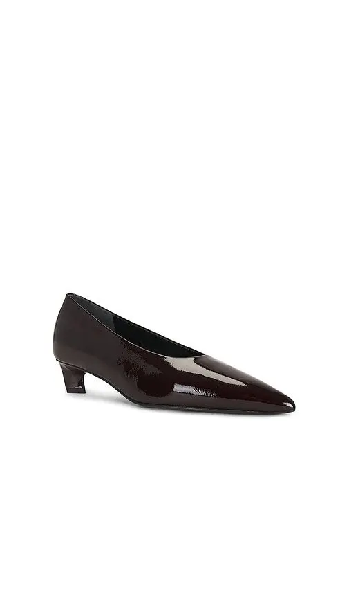 Rag & Bone Paloma Mid Heel Pump In Wine - Morello Patent