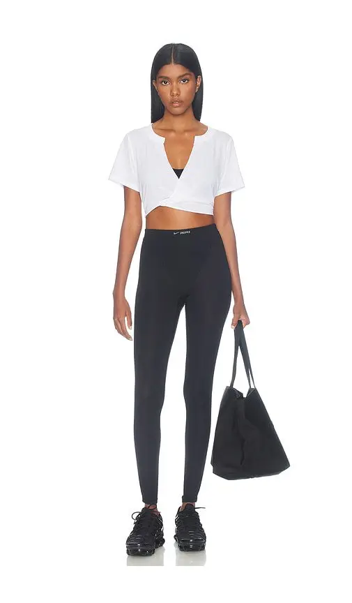 NIKESKIMS Crop Shortsleeve Top In White