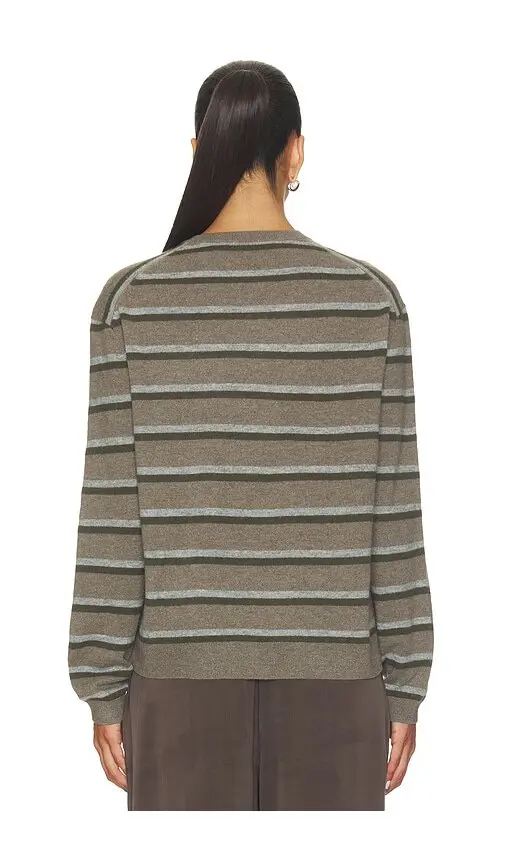 EAVES Naima V Neck Sweater In Grey