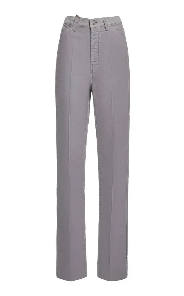 Victoria Beckham High-rise Straight-leg Jeans - Grey