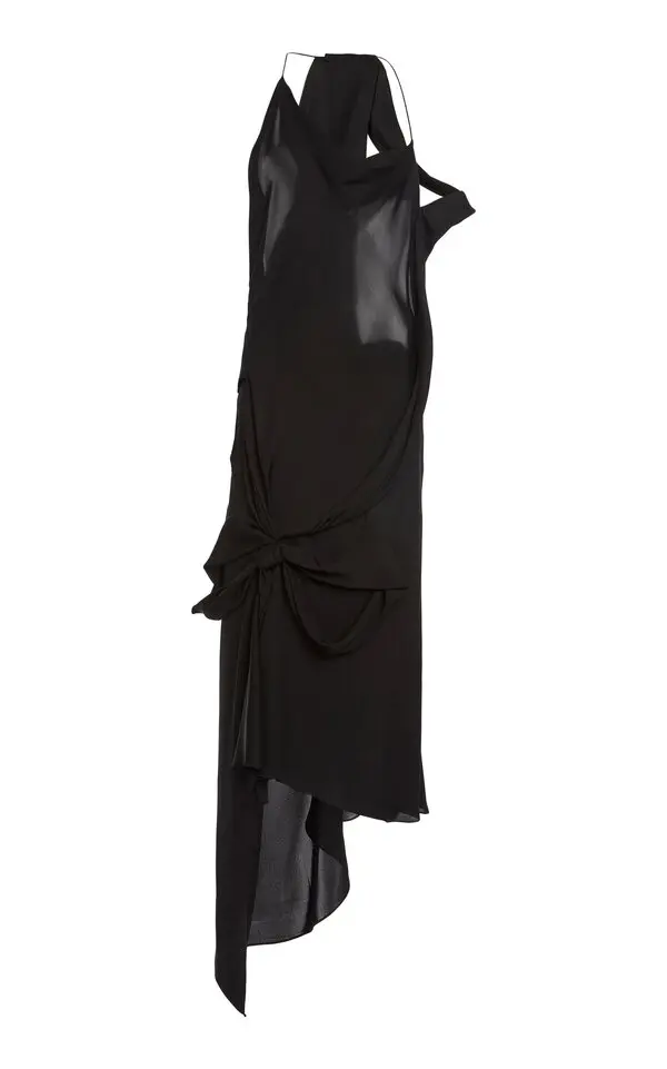 Victoria Beckham Asymmetrical Bow-detail Midi Dress