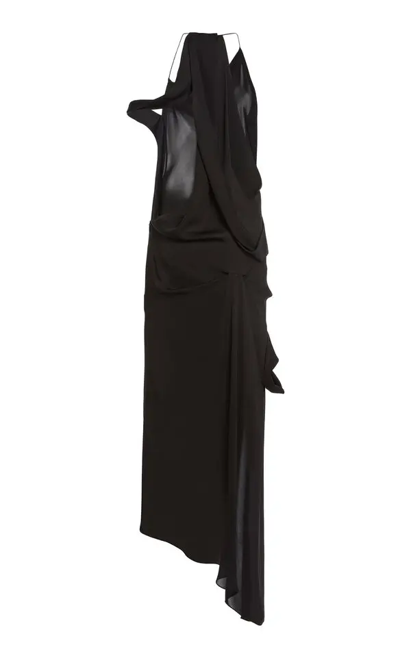 Victoria Beckham Asymmetrical Bow-detail Midi Dress