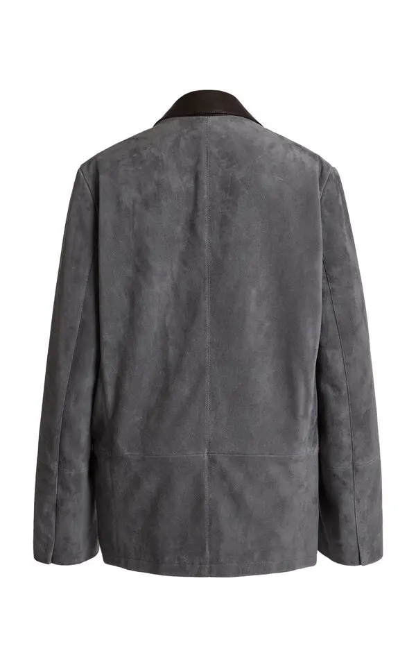 Victoria Beckham Contrast-collar Suede Blazer
