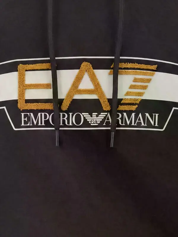 EA7 Logo-embroidered Hoodie
