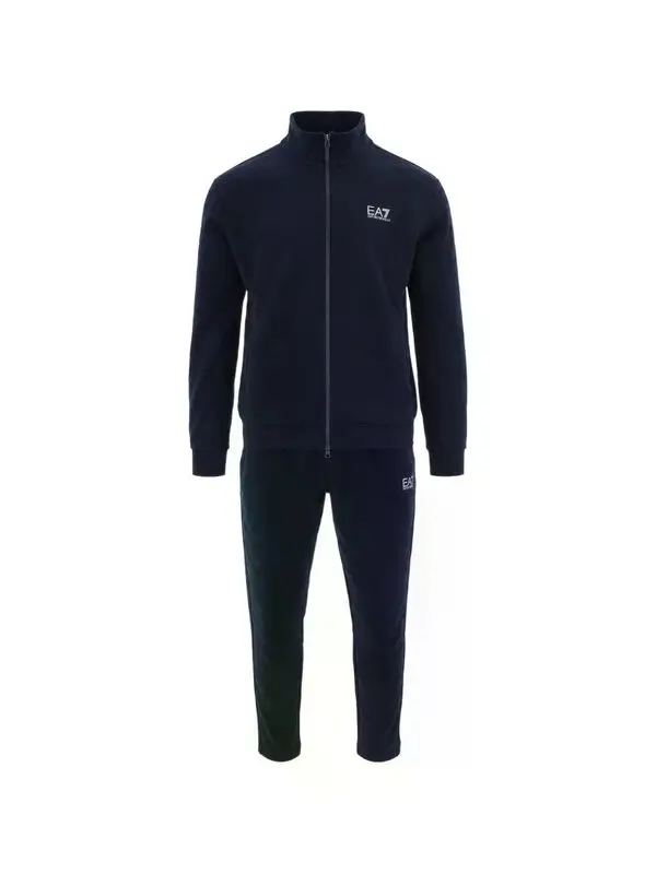EA7 Core Identity Logo-print Tracksuit - Blue