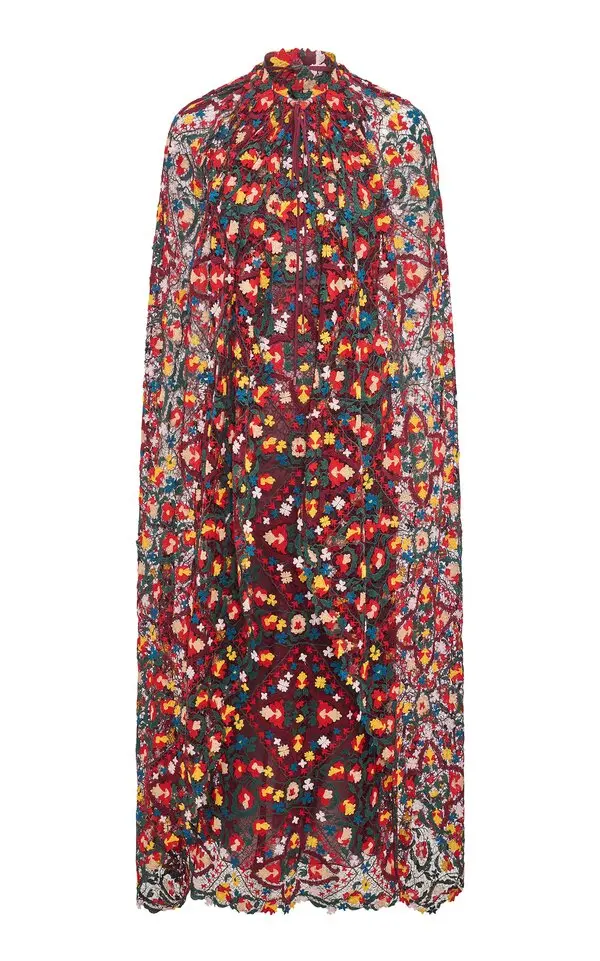 Gabriela Hearst Elisabetta Cotton Cape Maxi Dress