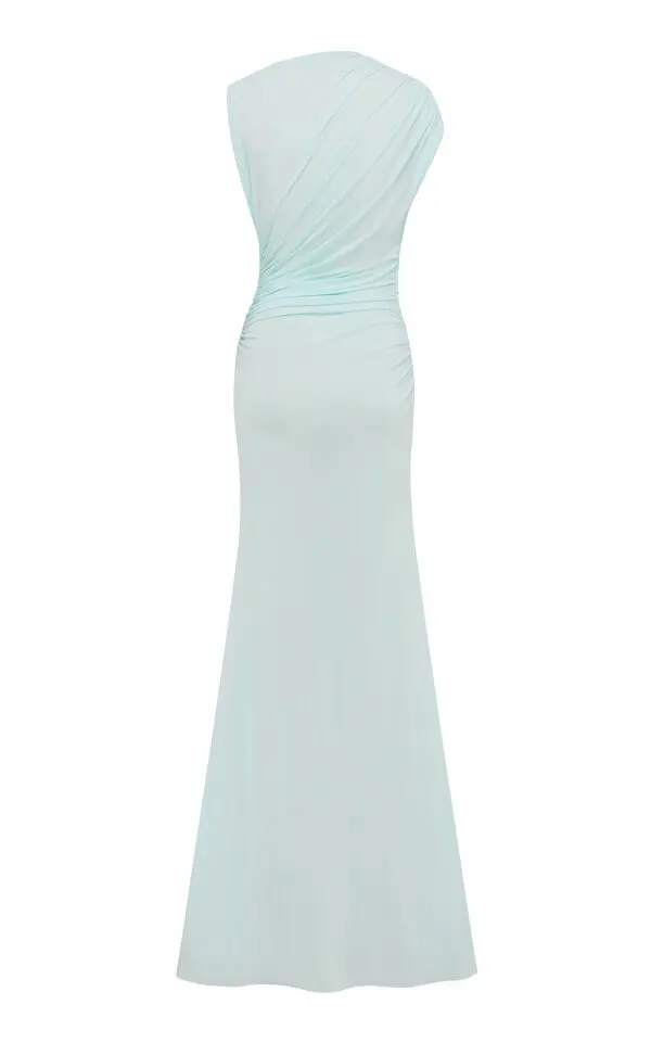 Alex Perry Sleeveless Ruched Jersey Gown
