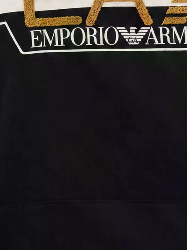 EA7 Logo-embroidered Hoodie