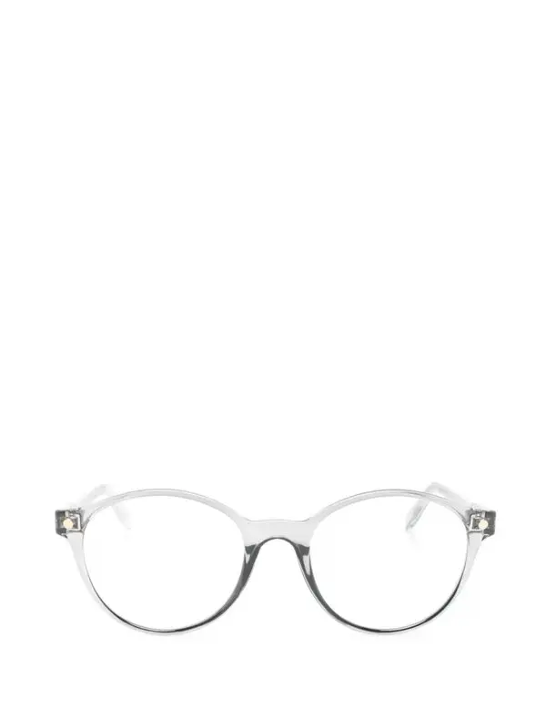 SNOB Clip-on Round-frame Glasses - Grey