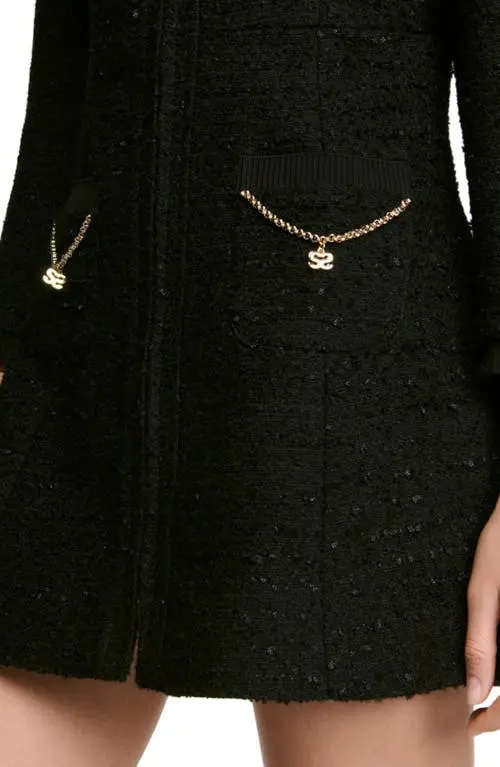 Sandro Short Dress With Metal Chain