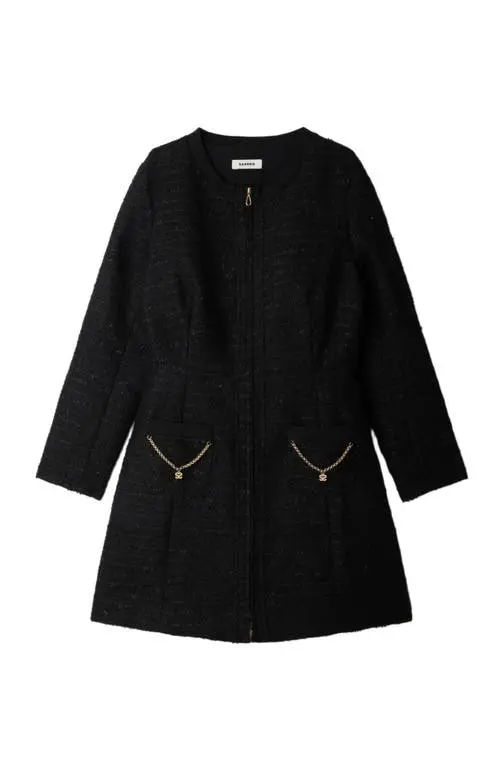 Sandro Short Dress With Metal Chain