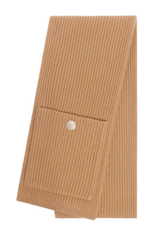 Sandro Wool And Cashmere Scarf - Camel