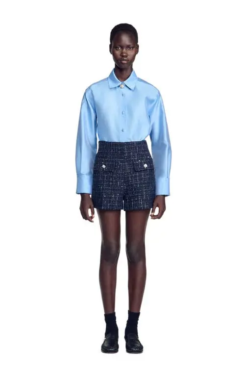 Sandro Decorative Tweed Shorts